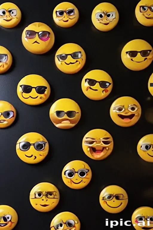 A Colorful Collection of Emoji Faces Displaying Various Fun Expressions ...