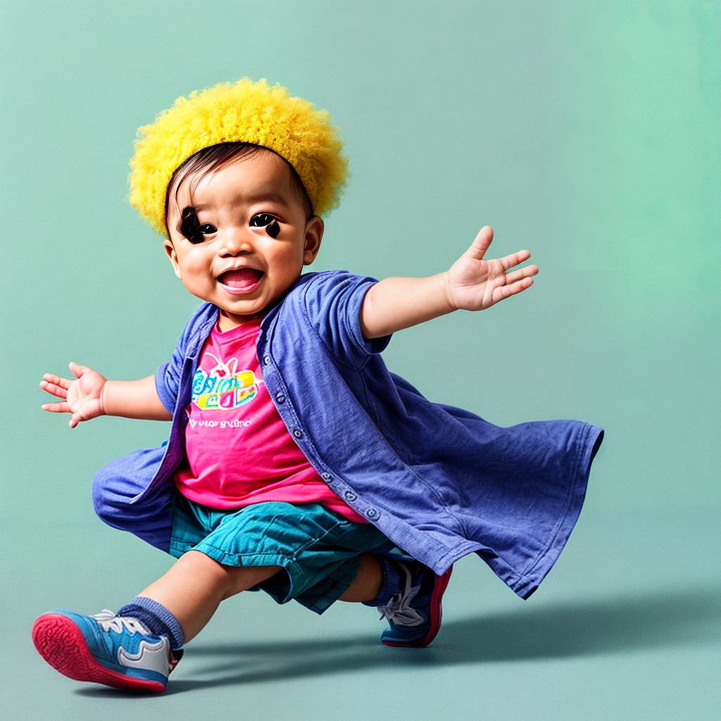 Super Joyful and beautiful Cartoon Baby