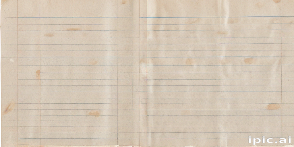 An Empty, Well-Worn Notebook Page Awaiting Thoughts and Creative Ideas