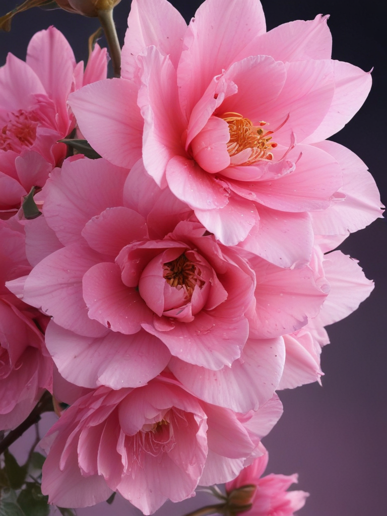 Delicate Pink Blossoms Captivating Nature's Beauty in Full Bloom Display