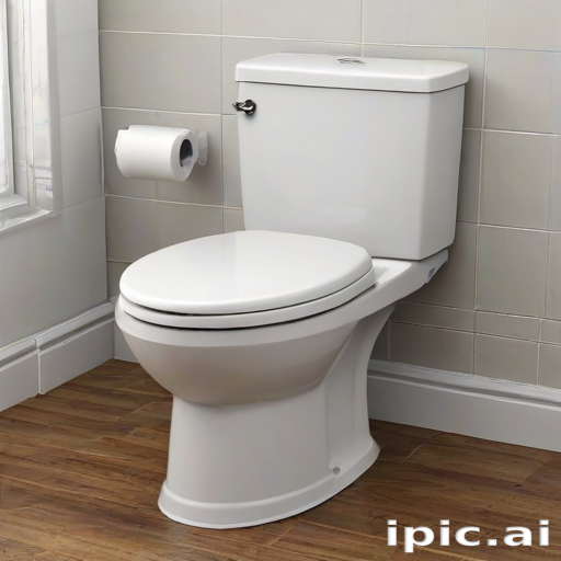A Modern Bathroom Toilet with Clean Lines and Classic White Finish.