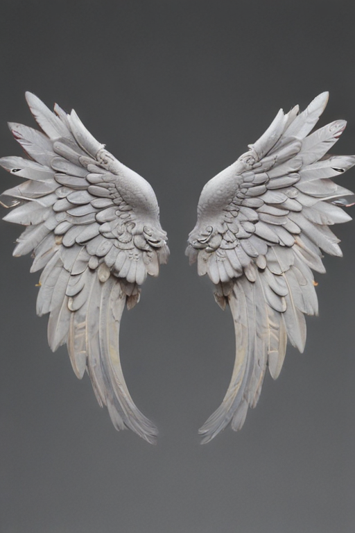 Exquisite Pair of Ornate Wings Showcasing Detailed Feather Designs and ...