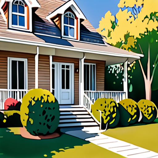 a beautiful animated morning outside the house