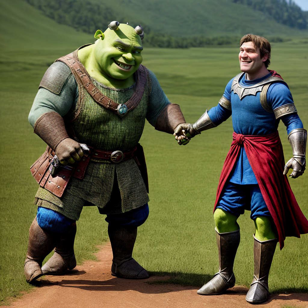 Human like Shrek the ogre but set in medieval times