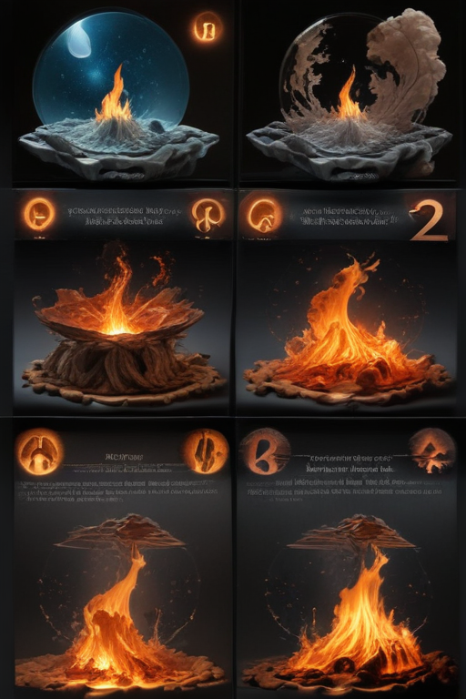 Creative Visualization of an Enchanted Fire in a Magical Setting