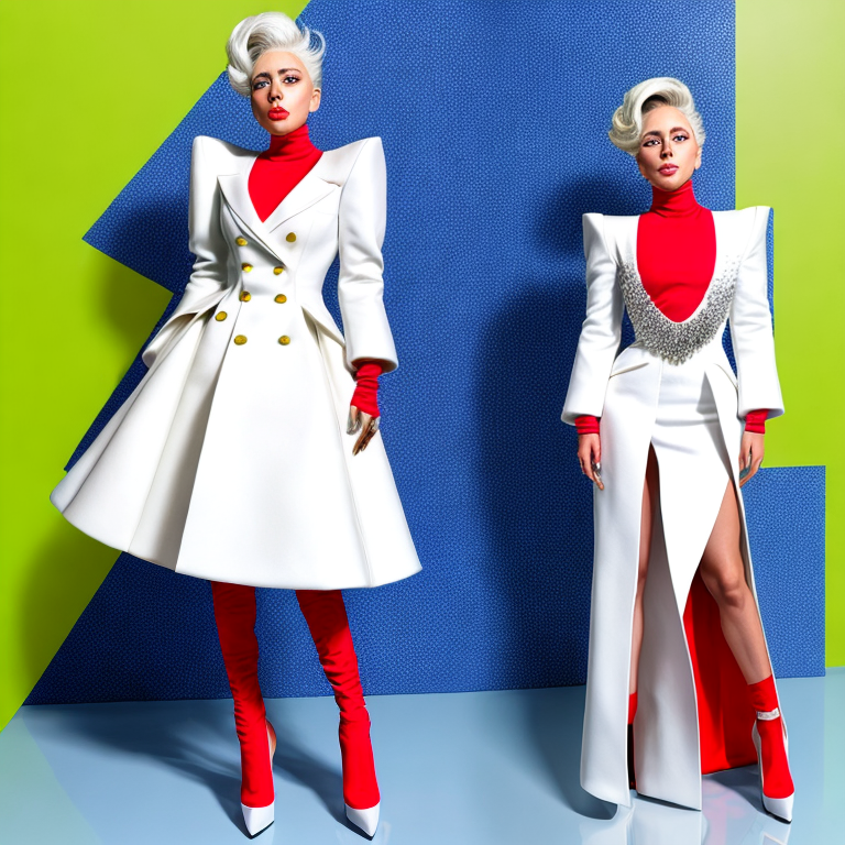 lady gaga high fashion white