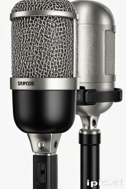 Close-Up of Vintage and Modern Microphones Showcasing Unique Designs ...