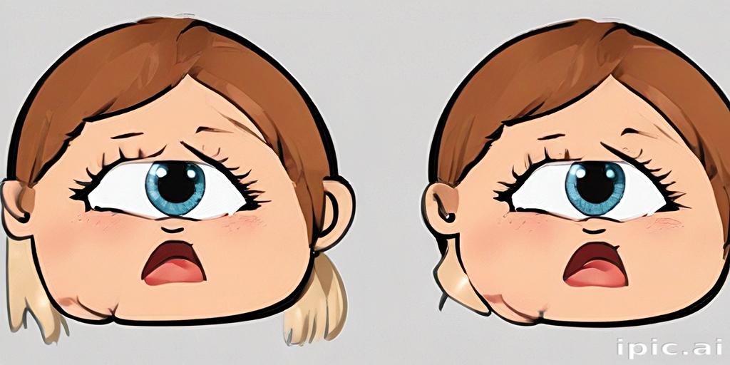 Whimsical Cartoon Faces with One Large Eye Expressing Surprise and ...