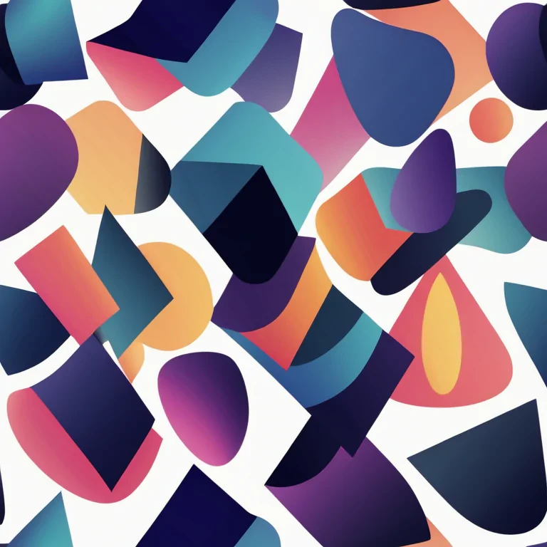 Colorful Abstract Shapes and Forms Creating a Dynamic Visual Composition