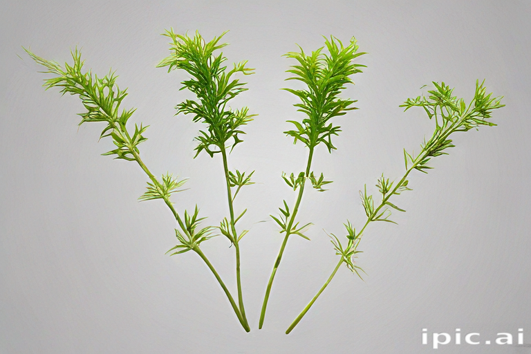 Vibrant Green Herb Sprigs Displaying Freshness and Natural Beauty in Nature