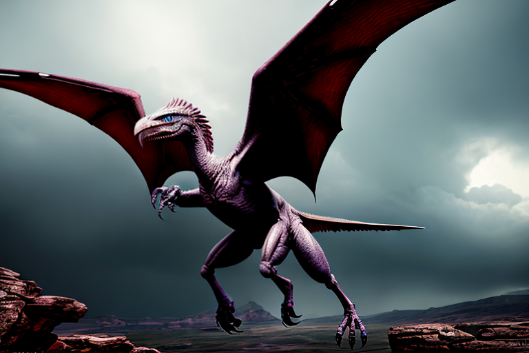 dimorphodon, nighttime, rain atmospheric, epic, cinematic, insanely ...