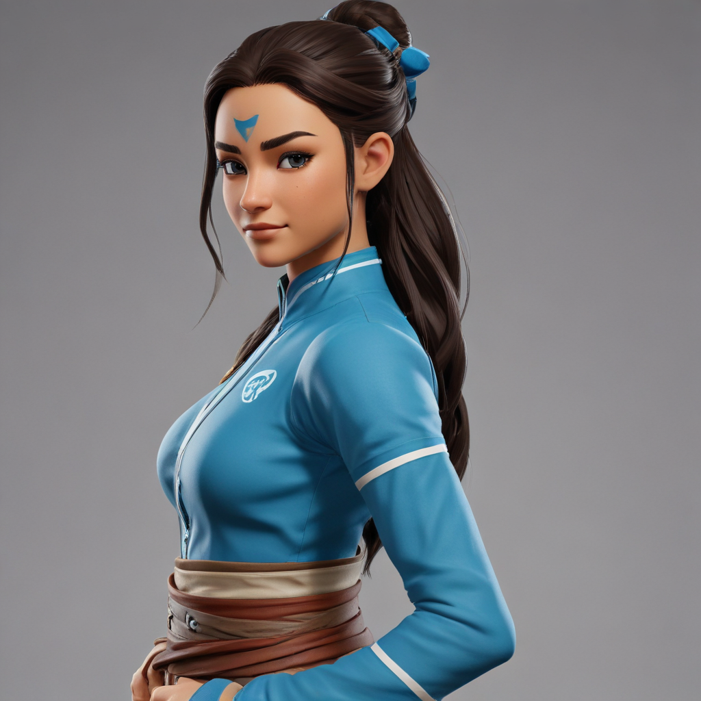 Katara from the last Airbender as a fortnite skin