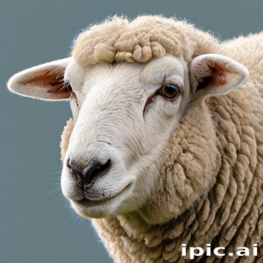 A Close-Up View of a Sheep with Soft, Fluffy Wool and Gentle Expression.
