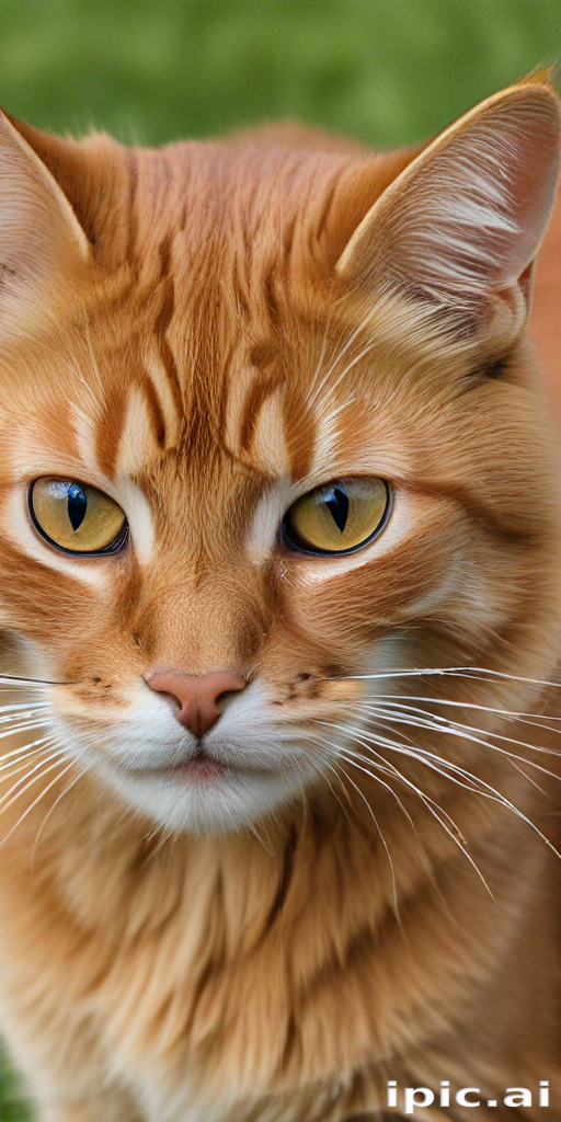 Close-Up of a Majestic Ginger Cat with Striking Yellow Eyes
