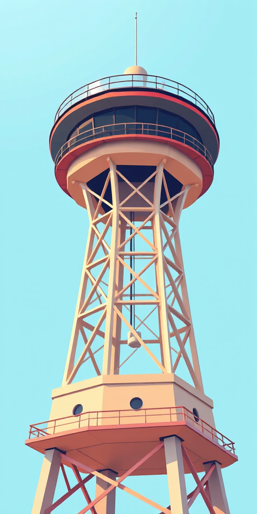 Create a high-resolution vector illustration of a stylized observation ...