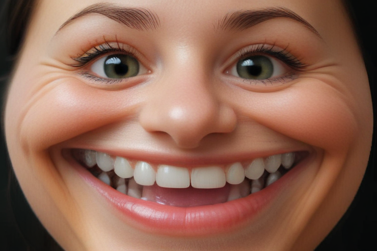 Joyful Expression: A Close-Up of a Radiantly Happy Smiling Face