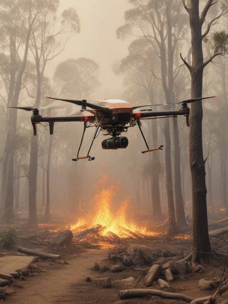Bush fire fighting drone sketch