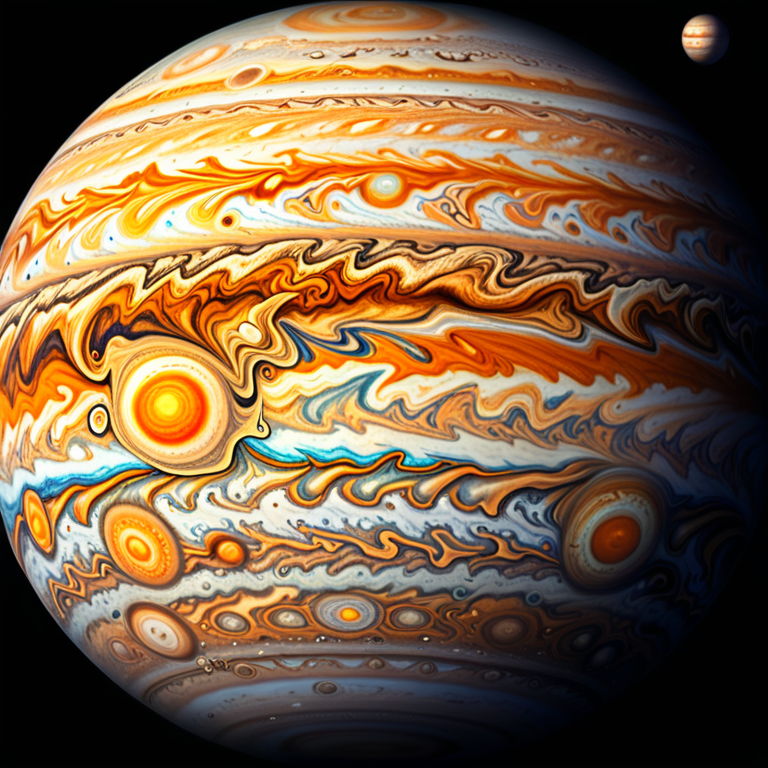 Stunning Artistic Representation of Jupiter's Striking Atmosphere and ...