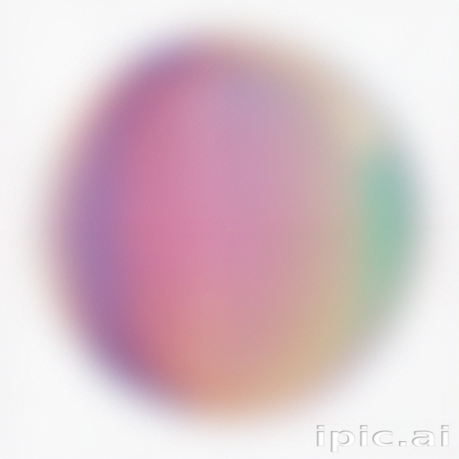 Softly Blurred Oval Shape Featuring a Blend of Pastel Colors