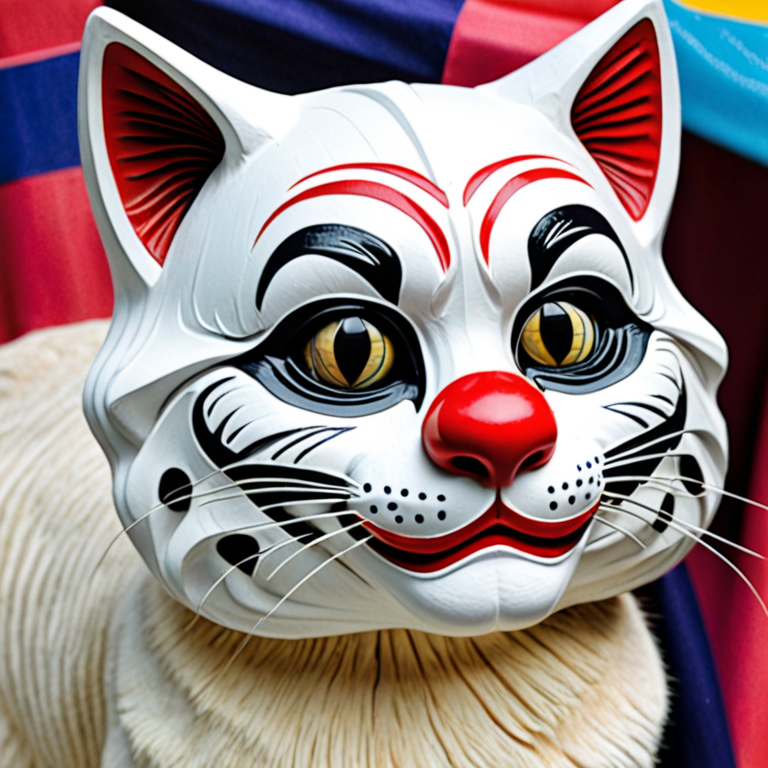 Clown cat mask