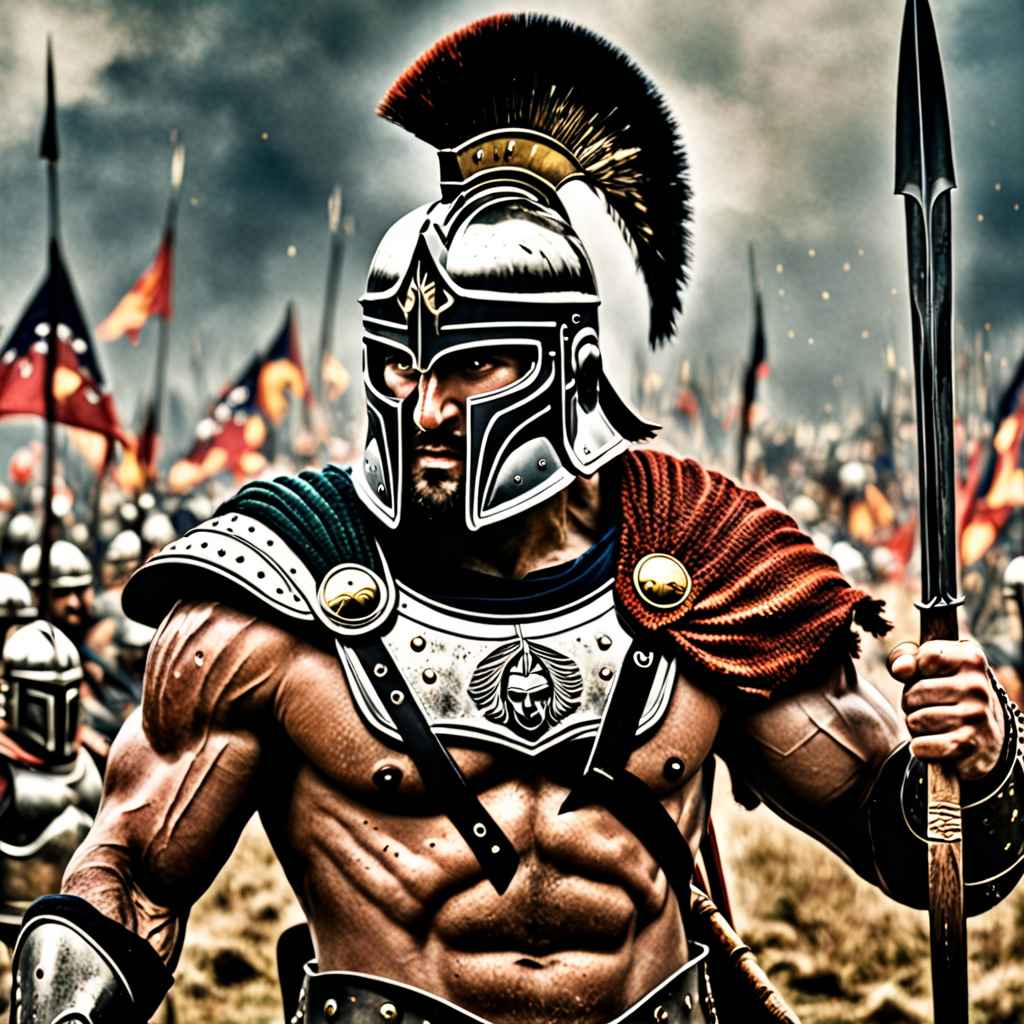realistic picture of a spartan warrior