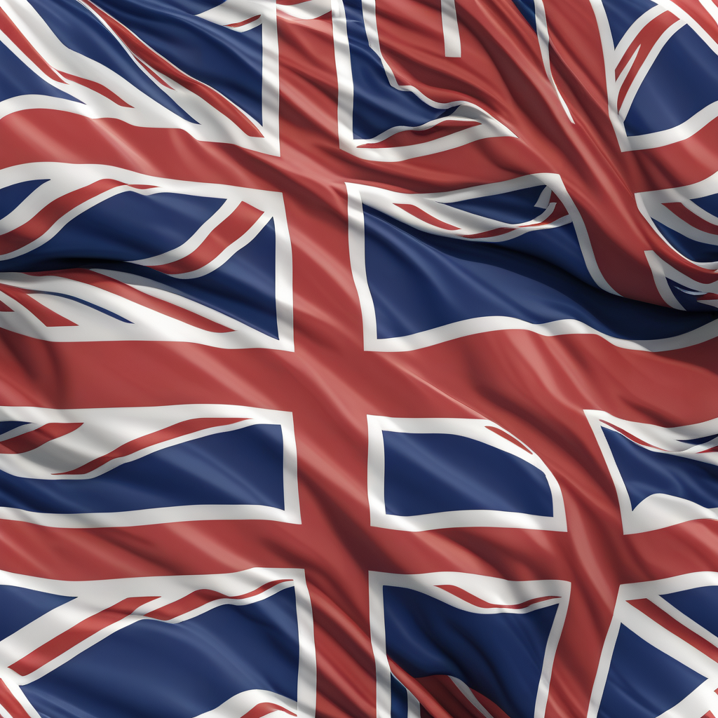 Beautifully Draped Union Jack Flag Illustrating National Pride and Heritage