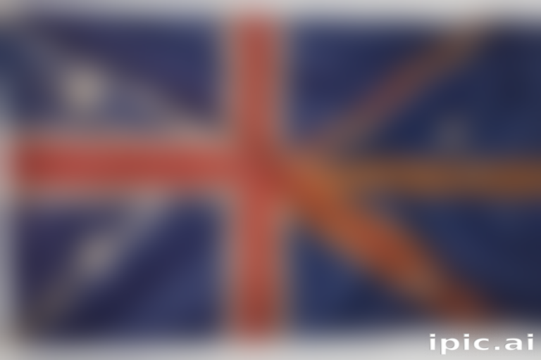 Union Jack Flag Displaying the Colors and Symbols of Britain