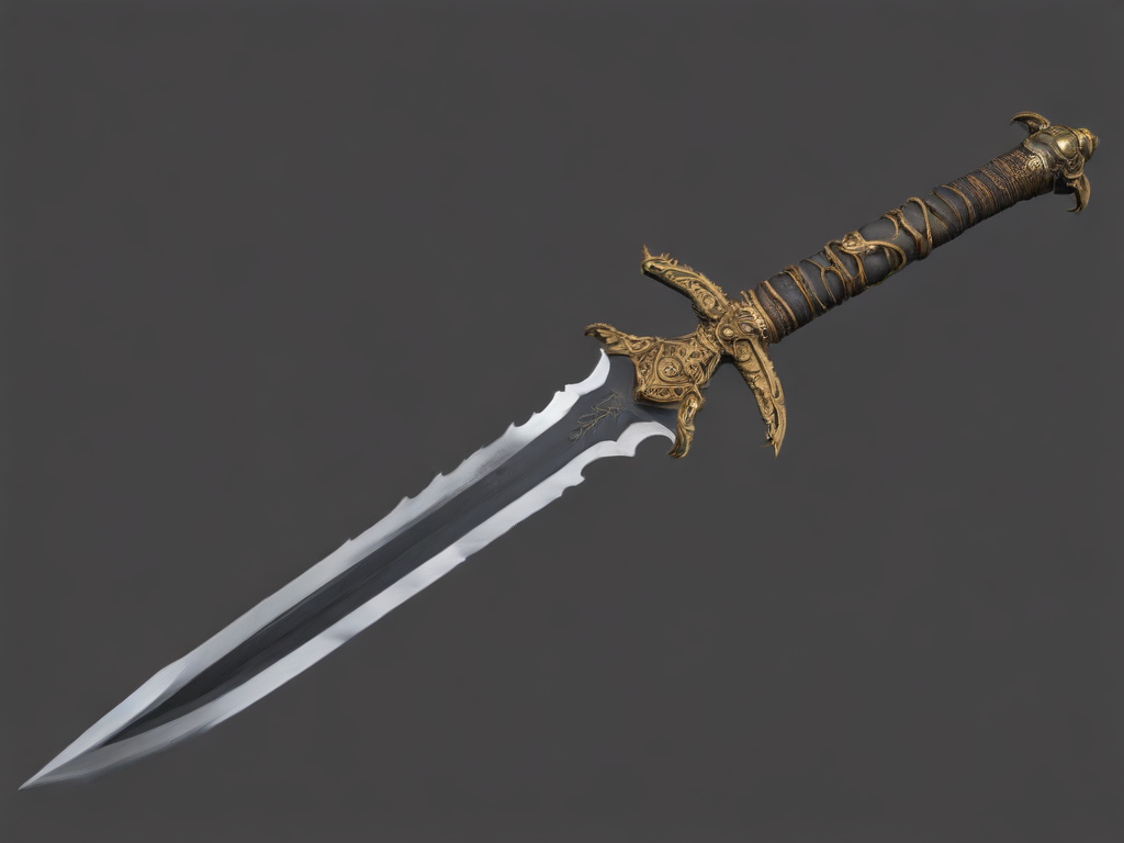 A Beautifully Crafted Sword with Intricate Details and a Stunning Blade