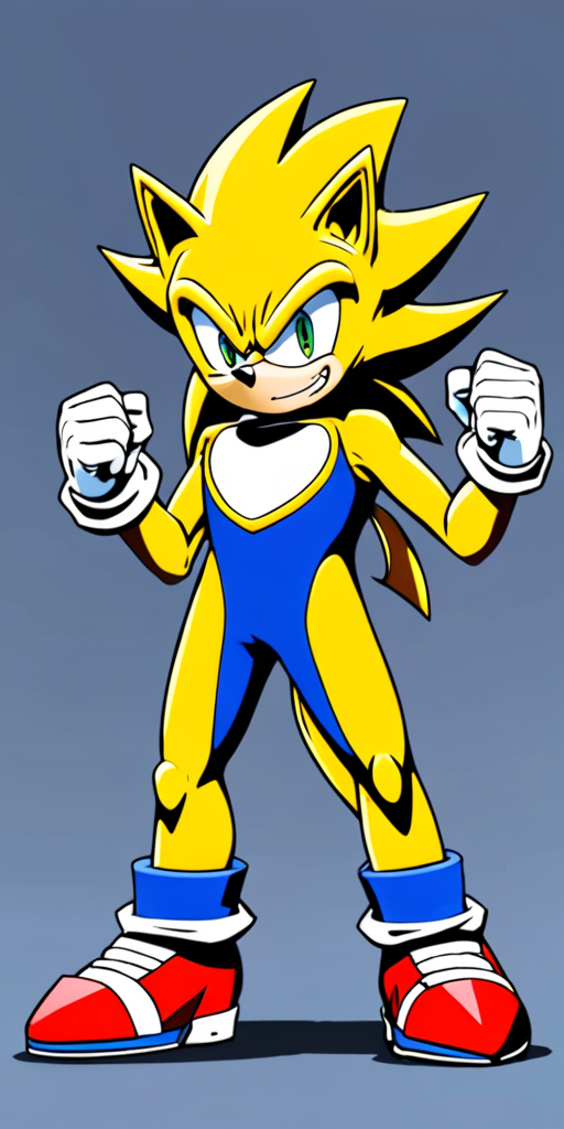 A full super sonic anime 2D style
