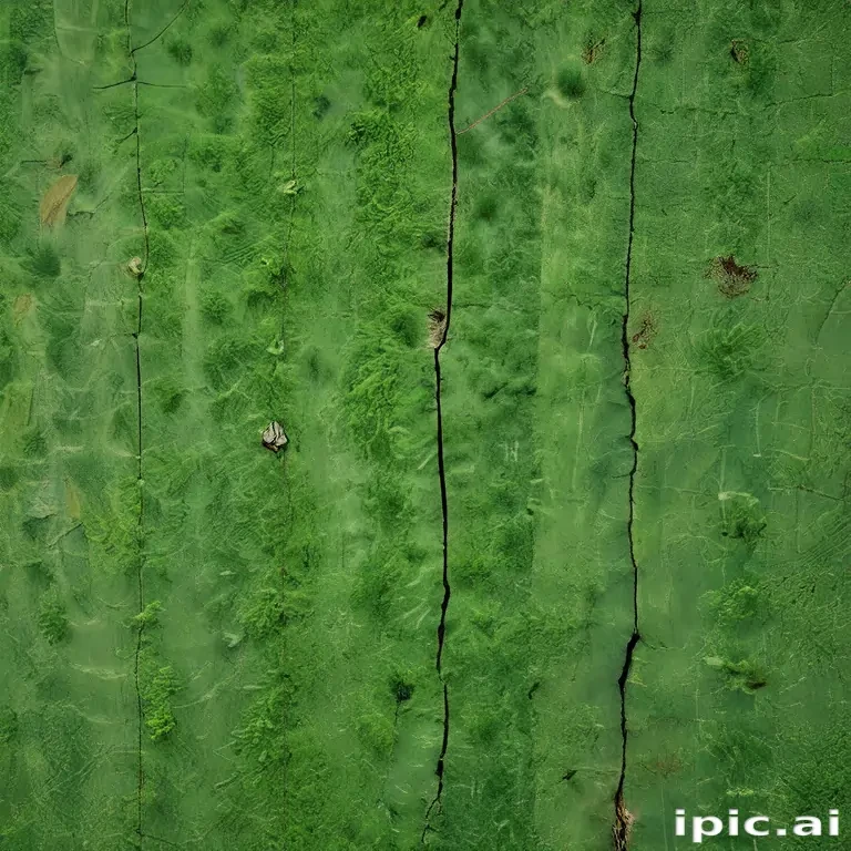 Textured Green Surface with Natural Patterns and Intricate Details Revealed