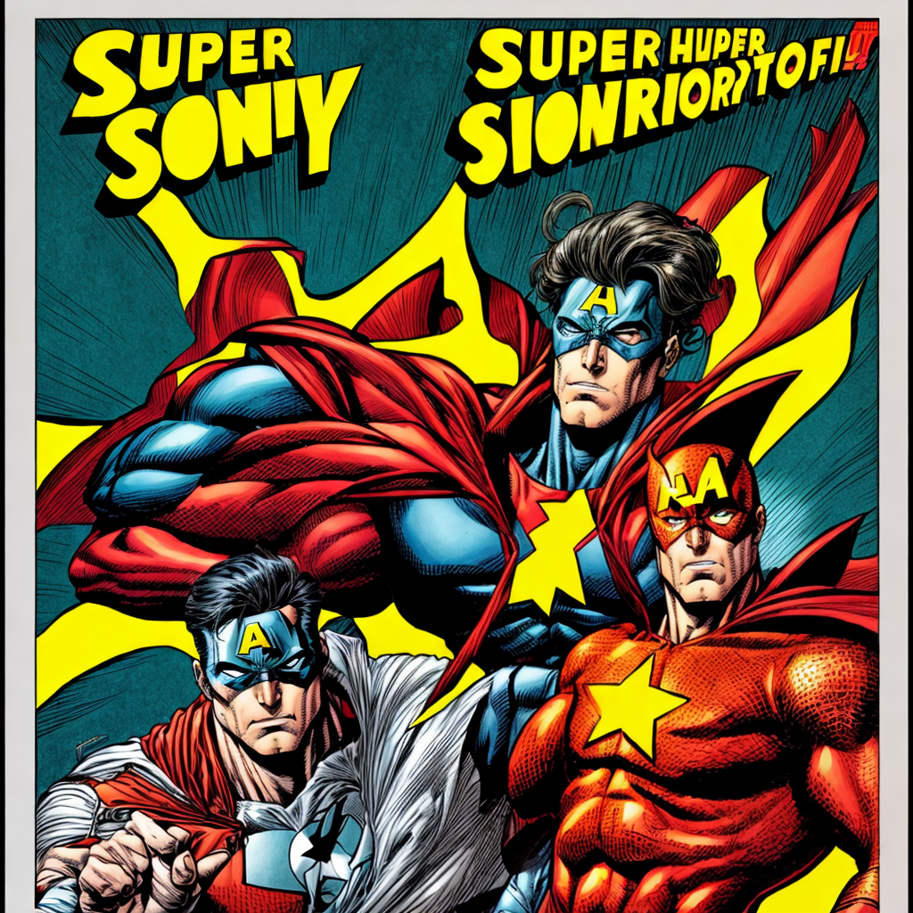 super hero fantasy comic poster