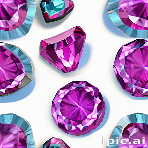 A Beautiful Array of Colorful and Sparkling Gems on a White Background