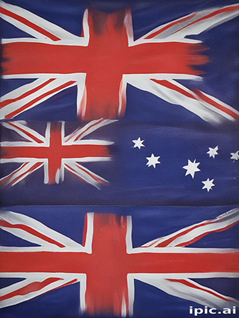 Artistic Representation of the Union Jack and Australian Flag Combined ...