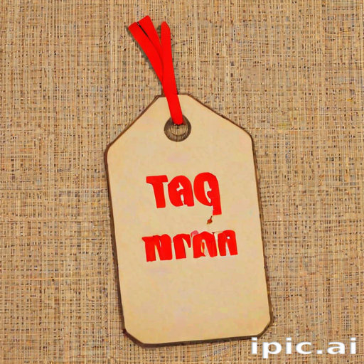 Creative Tag Design with Bold Letters on Rustic Background for Labeling