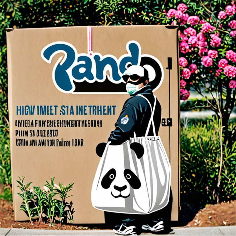 Panda helmet trash bag
