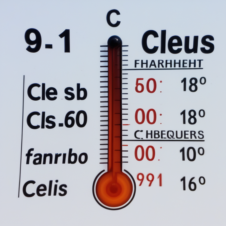 Temperature Gauge Displaying Fahrenheit and Celsius Readings with Clear ...