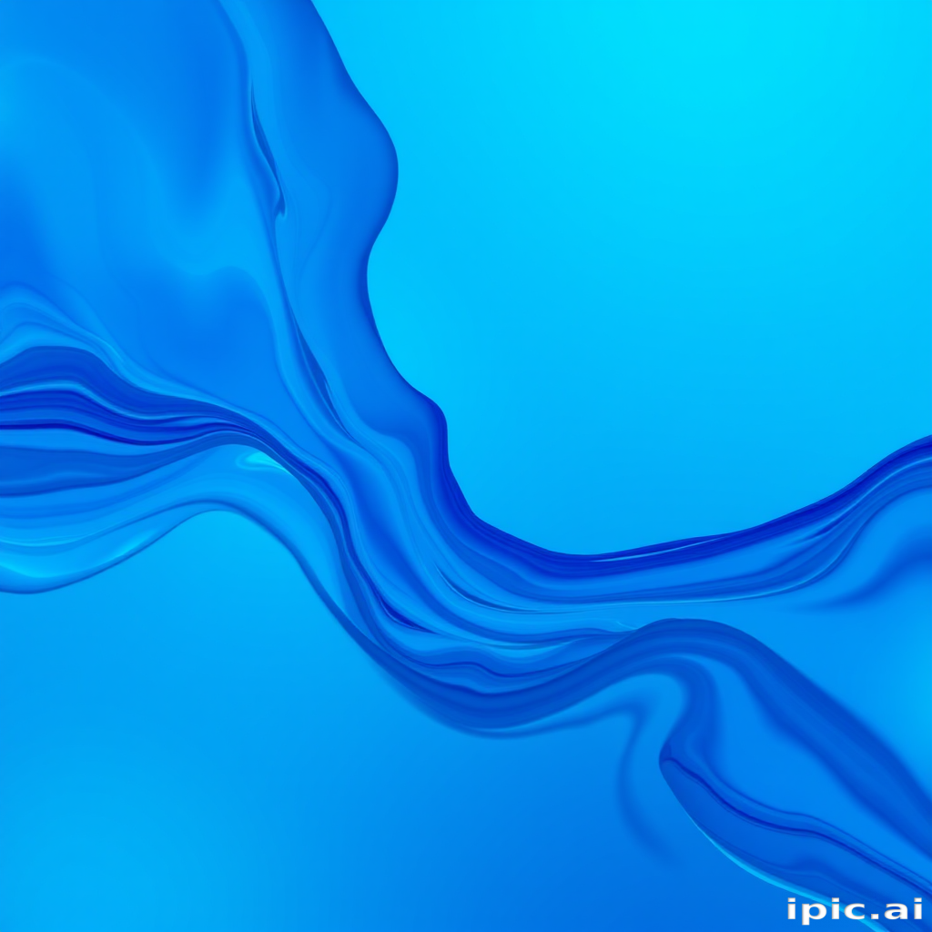 Abstract Blue Waves Flowing Smoothly Across a Tranquil Background Design