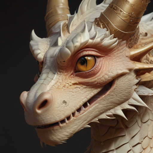 Majestic Dragon Portrait: A Stunning Close-Up of Mythical Elegance