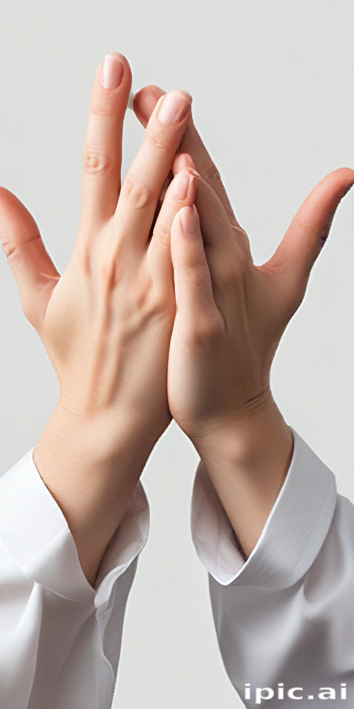 Two Hands Coming Together in a Gesture of Unity and Connection