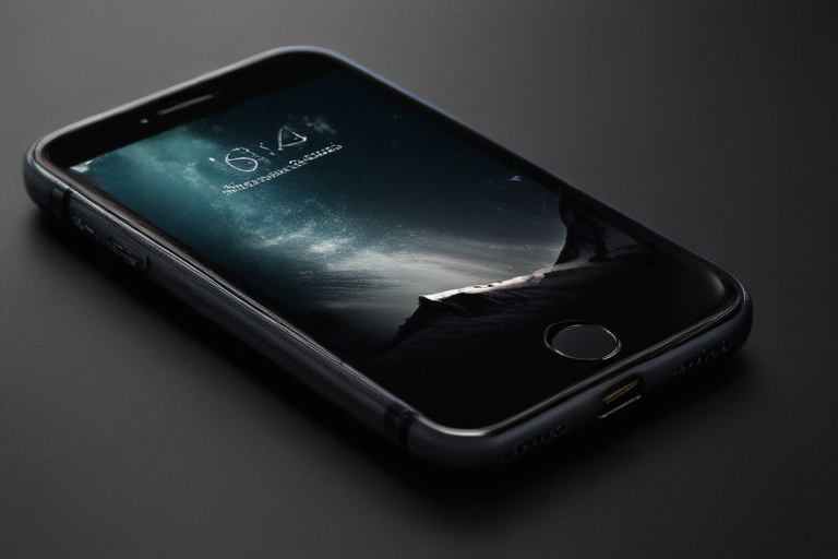 A Sleek Smartphone Displaying a Stunning Cosmic Wallpaper on Screen.