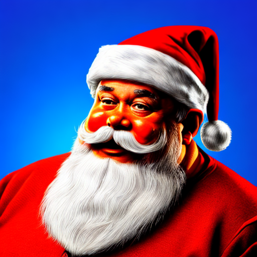 Funny fat Santa claus