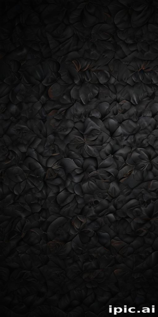 Elegant Black Floral Texture Creating a Mysterious and Artistic ...