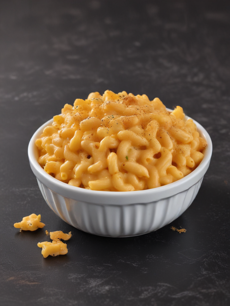 Creamy and Cheesy Macaroni Pasta Served in a White Bowl with Tasty ...