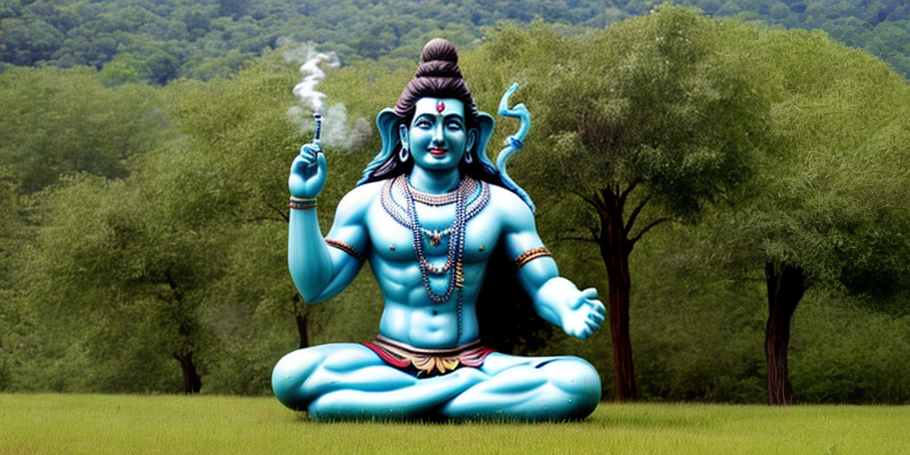 lord shiva smoking