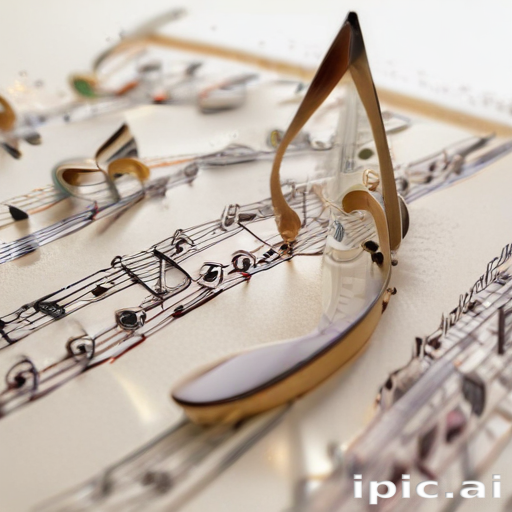 Musical Notes and Instruments Create a Beautiful Harmony on Paper