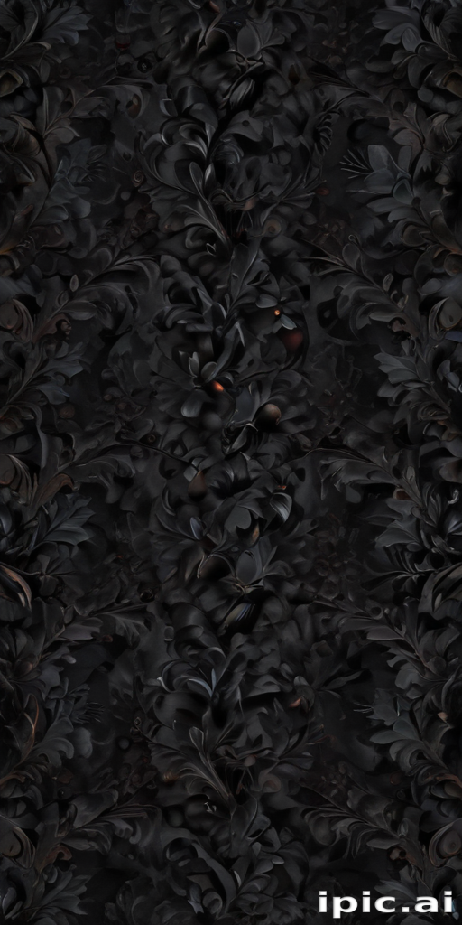 Intricate Dark Floral Patterns Interwoven with Shadows and Subtle ...