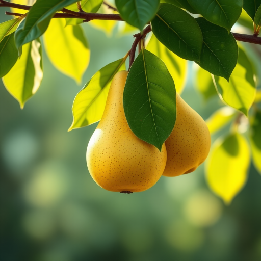 A Fresh Arrangement of Juicy Pears in a Stylish White Bowl.