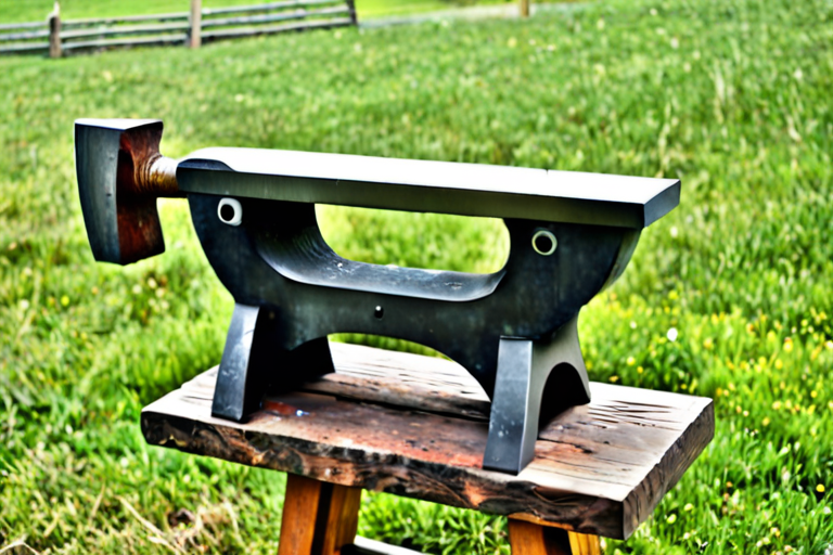 traditional anvil, Viking, male blacksmith, hammer, duct tape