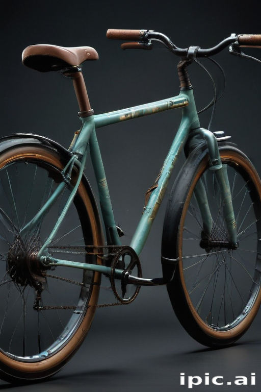 A Vintage Bicycle with a Unique Aged Patina and Classic Design.
