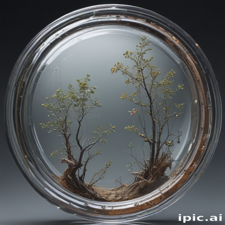 Intricate Miniature Landscape Encased in Glass: A Natural Wonderland ...